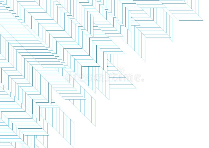 Blue Minimal Geometrical Lines Abstract Futuristic Tech Background ...