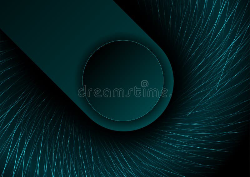 Blue Minimal Glowing Lines Abstract Geometric Tech Background Stock ...