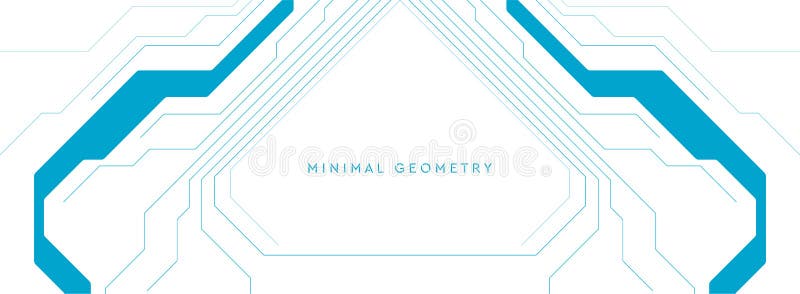 Blue Minimal Lines Abstract Futuristic Tech Background Stock Vector ...