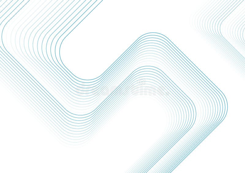 Blue Minimal Wavy Lines Abstract Futuristic Tech Background Stock ...