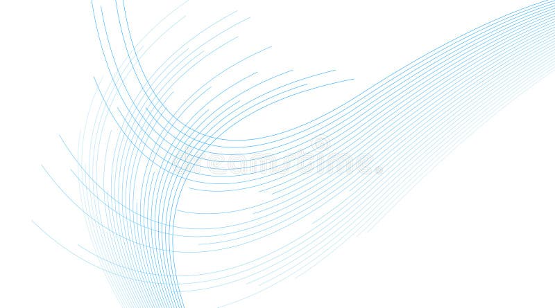Blue Minimal Wavy Lines Abstract Futuristic Tech Background Stock Image ...