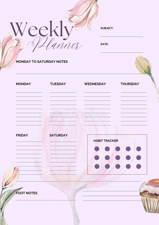 Minimalistic Planners , daily, Weely, Monthly. Stock Illustration ...