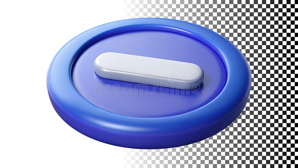 Blue Minus Button Icon, Remove Subtract, User Interface Element Control ...