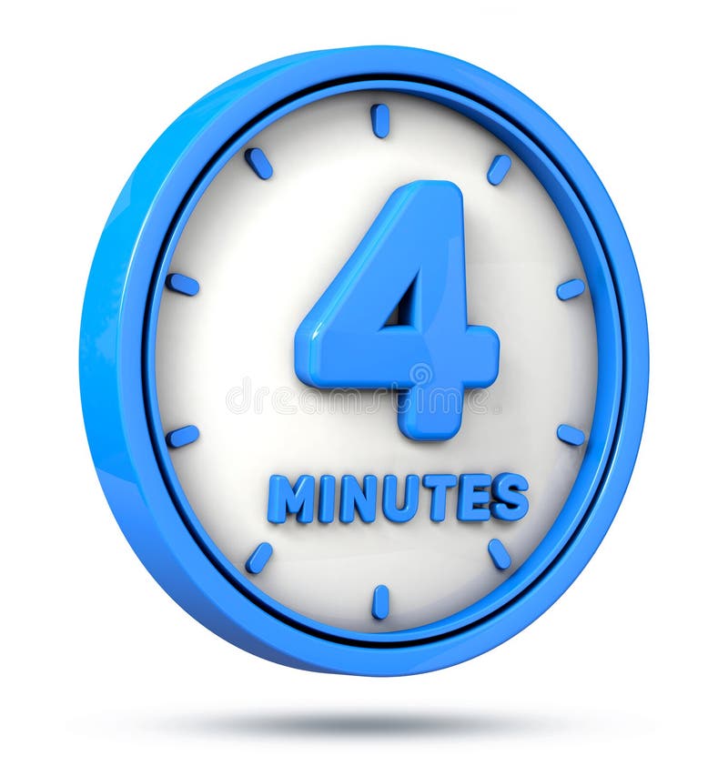 Four Minutes Clock Symbol. Vector 4 Minute Hourglass Icon. Stock Vector ...