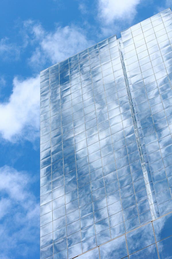 Blue Mirror Glass Building, Exterior Building Stock Photo - Image of ...