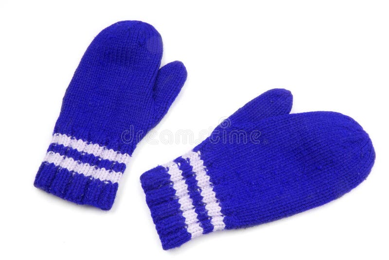 Blue mittens stock image. Image of blue, seasonal, frost - 12909825