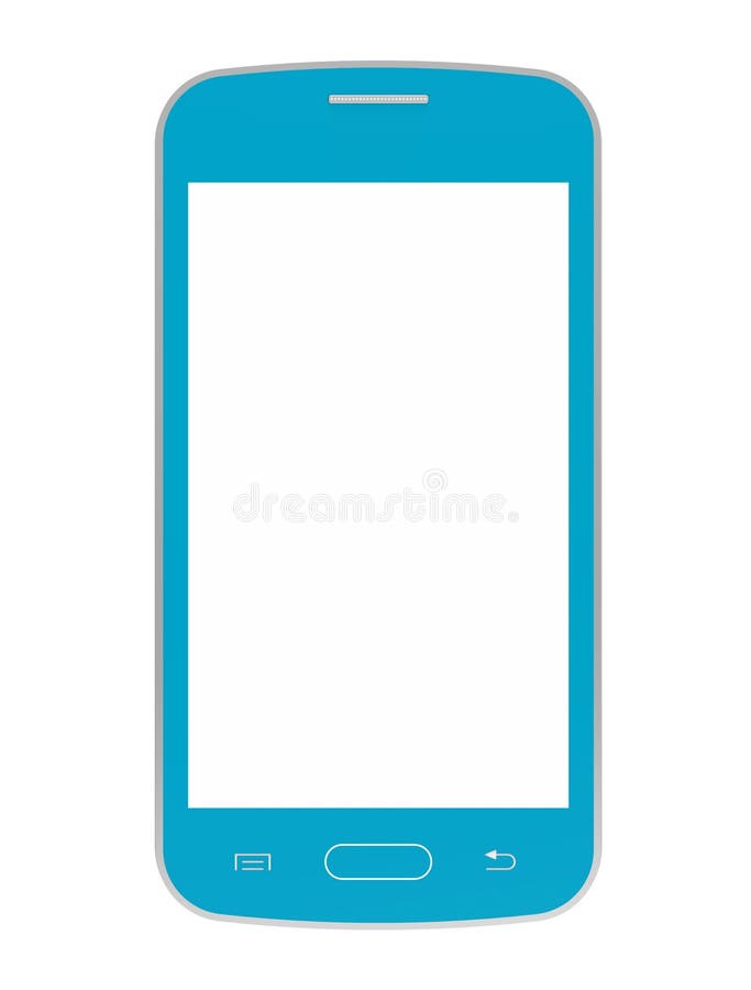Blue mobile phone stock illustration. Illustration of electronic ...