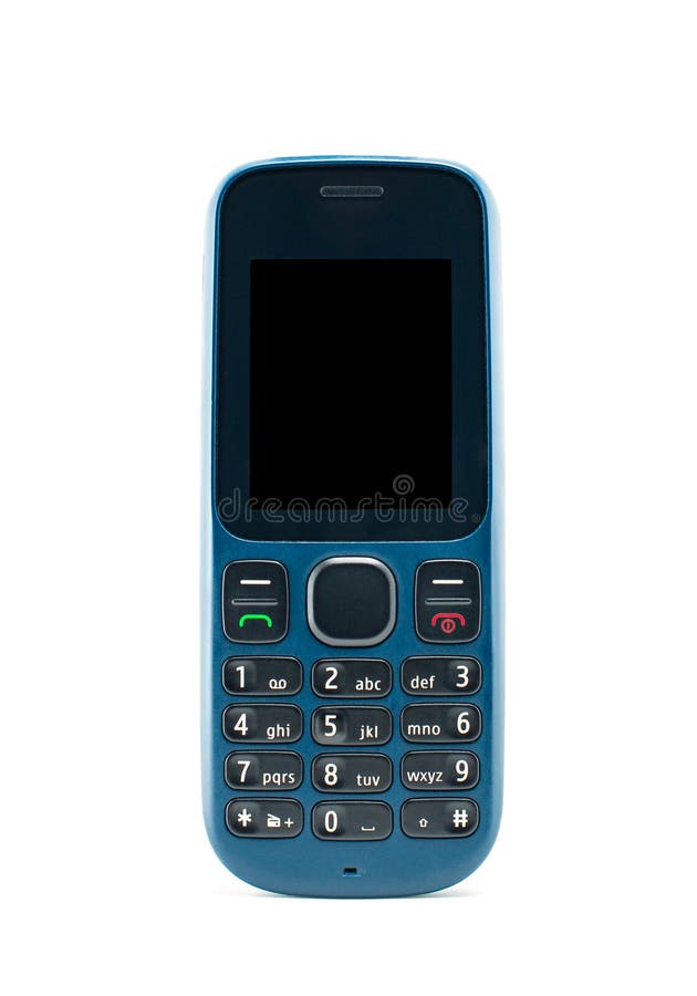 A blue mobile phone on stock photo. Image of advertise - 197874064