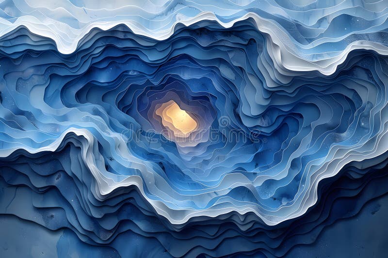 Modern Blue Abstract Map for Creative Space Inspiration Stock ...