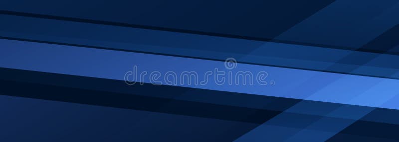Blue Modern Abstract Wide Banner with Geometric Lines. Dark Blue ...
