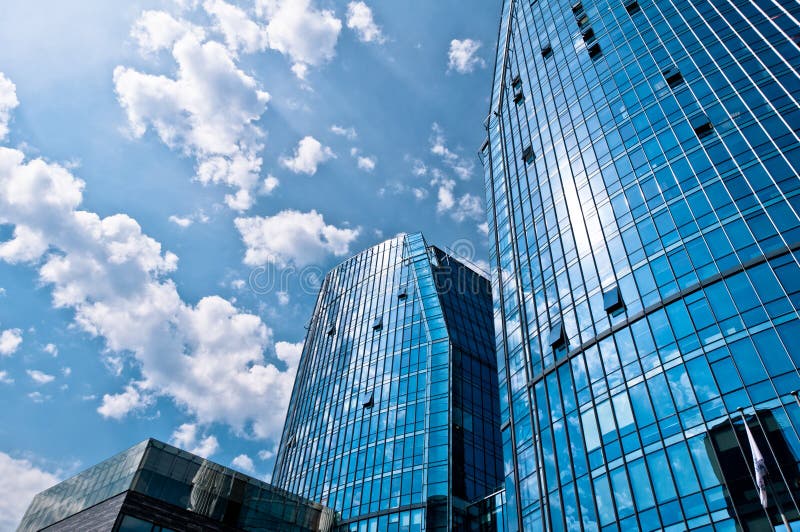 Blue Modern Architecture Buildings Stock Photo - Image of modern ...