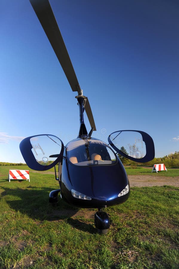 Autogyro rotor head stock photo. Image of blade, blue - 39791796