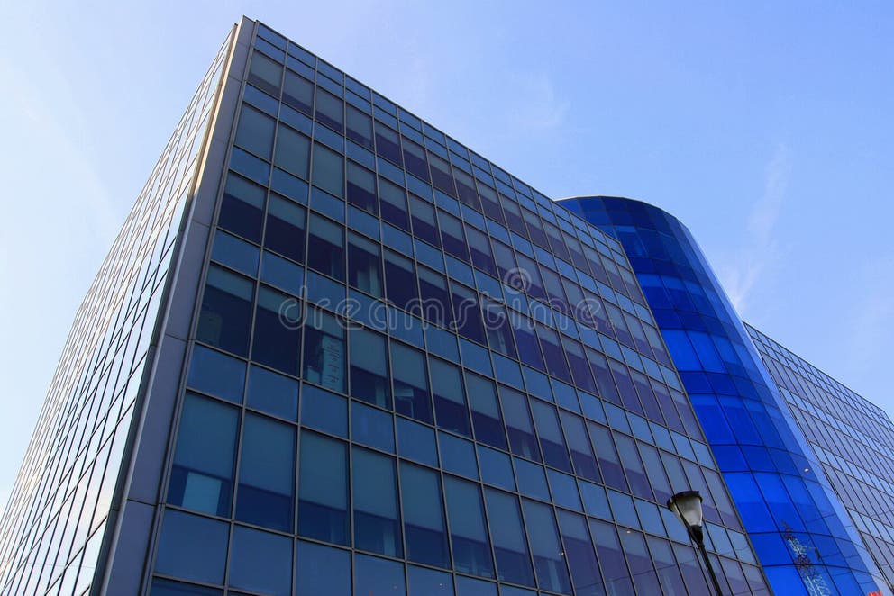 Blue modern building stock image. Image of construction - 4268165