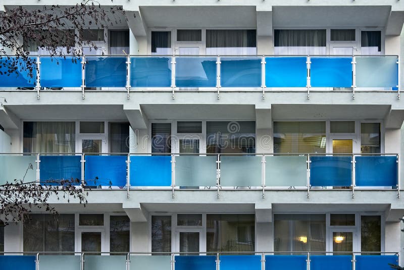 Blue modern building stock photo. Image of pattern, design - 156704744