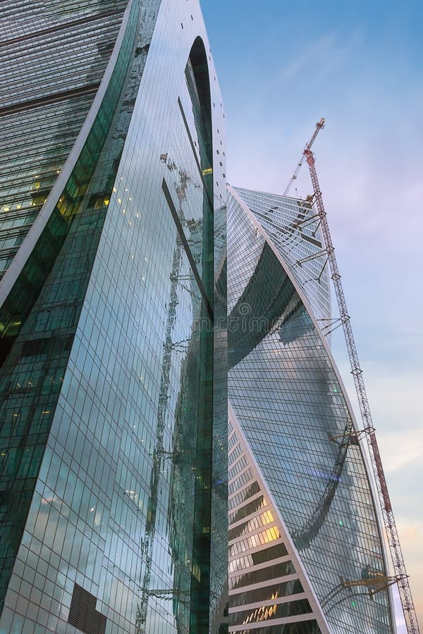 Blue Modern Built Structure Skyscraper. Stock Photo - Image of material ...