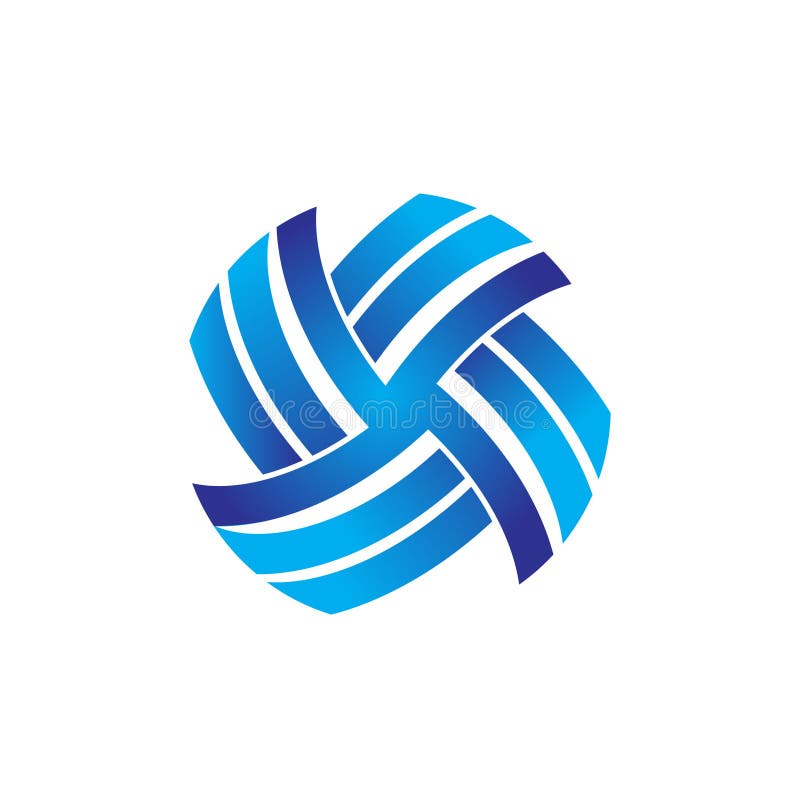 Blue Modern Circle Logo Design Stock Illustration - Illustration of ...