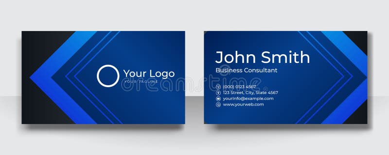 Blue Modern Creative Business Card and Name Card, Horizontal Simple ...