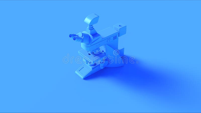 Blue Modern Digital Microscope Stock Illustration - Illustration of ...