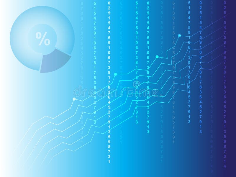 Blue Modern Graphs with Numbers Stock Illustration - Illustration of ...