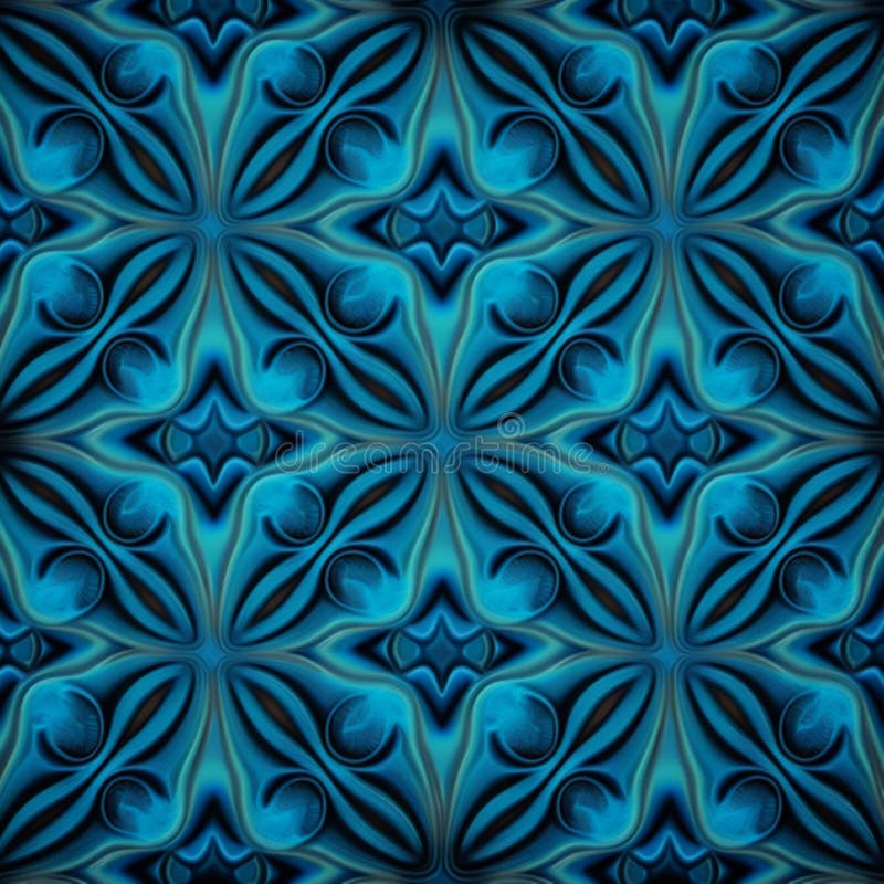 Blue Modern Pattern in Graphic Design Stock Illustration - Illustration ...