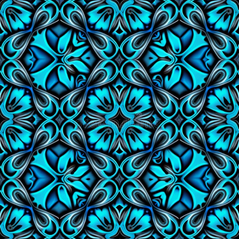 Blue Modern Pattern in Graphic Design Stock Illustration - Illustration ...