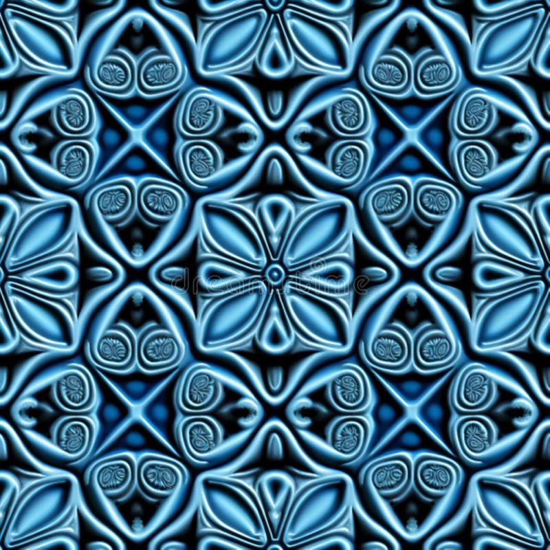 Blue Modern Pattern in Graphic Design Stock Illustration - Illustration ...