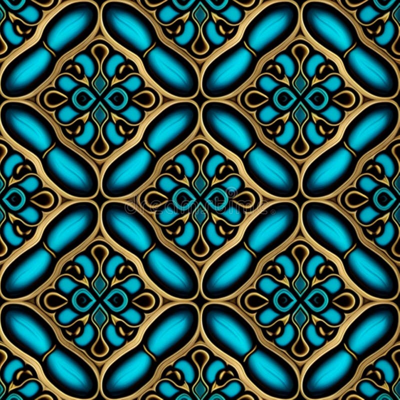 Blue Modern Pattern in Graphic Design Stock Illustration - Illustration ...