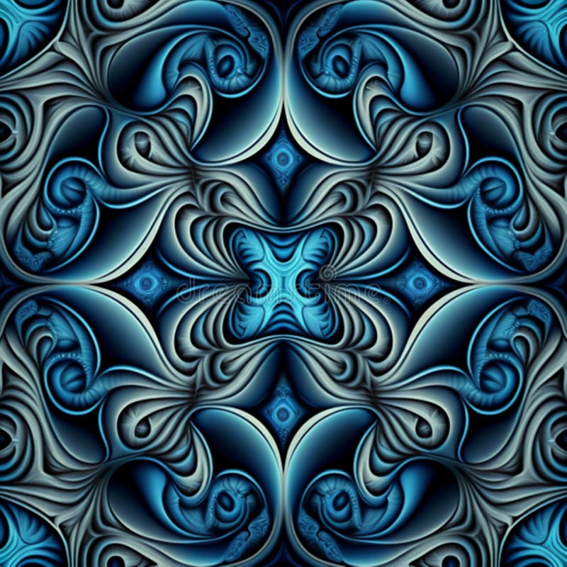 Blue Modern Pattern in Graphic Design Stock Illustration - Illustration ...