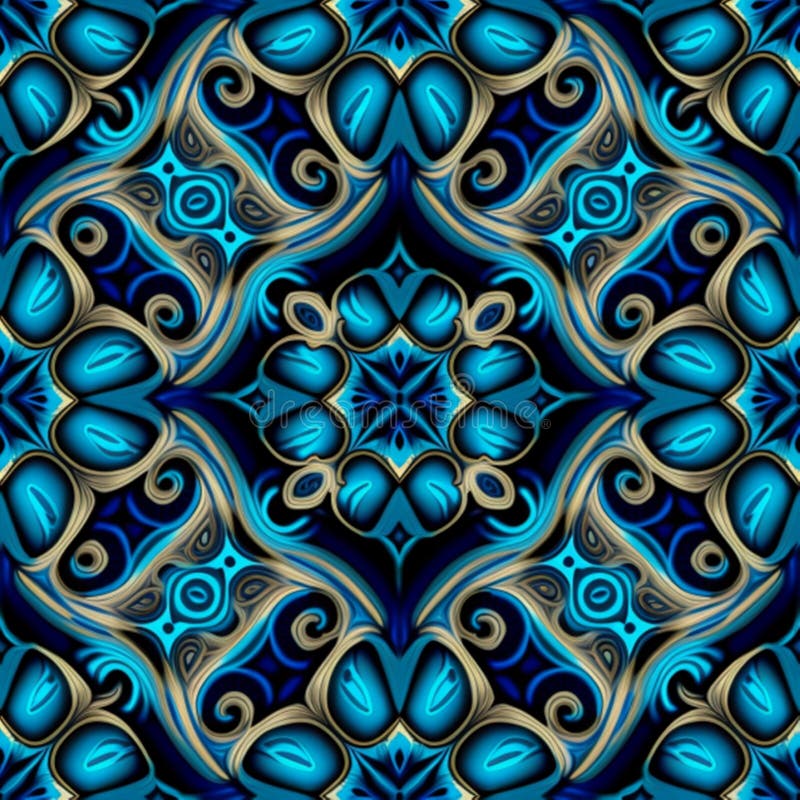 Blue Modern Pattern in Graphic Design Stock Illustration - Illustration ...