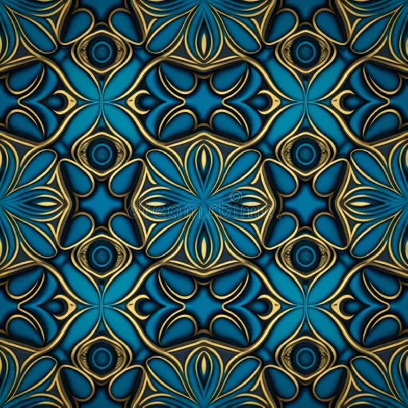 Blue Modern Pattern in Graphic Design Stock Illustration - Illustration ...