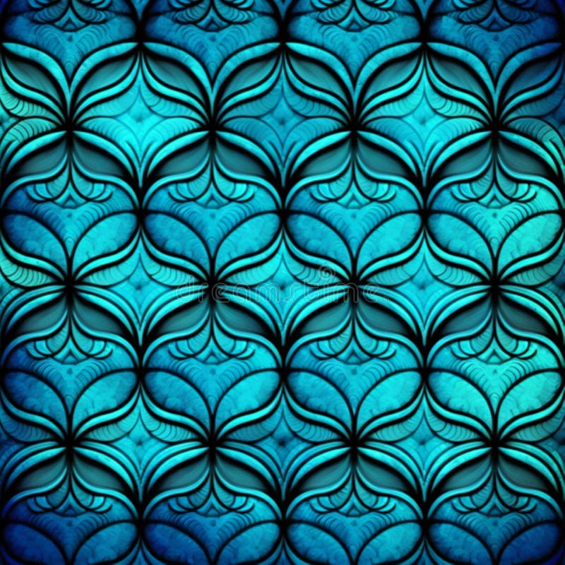 Blue Modern Pattern in Graphic Design Stock Illustration - Illustration ...