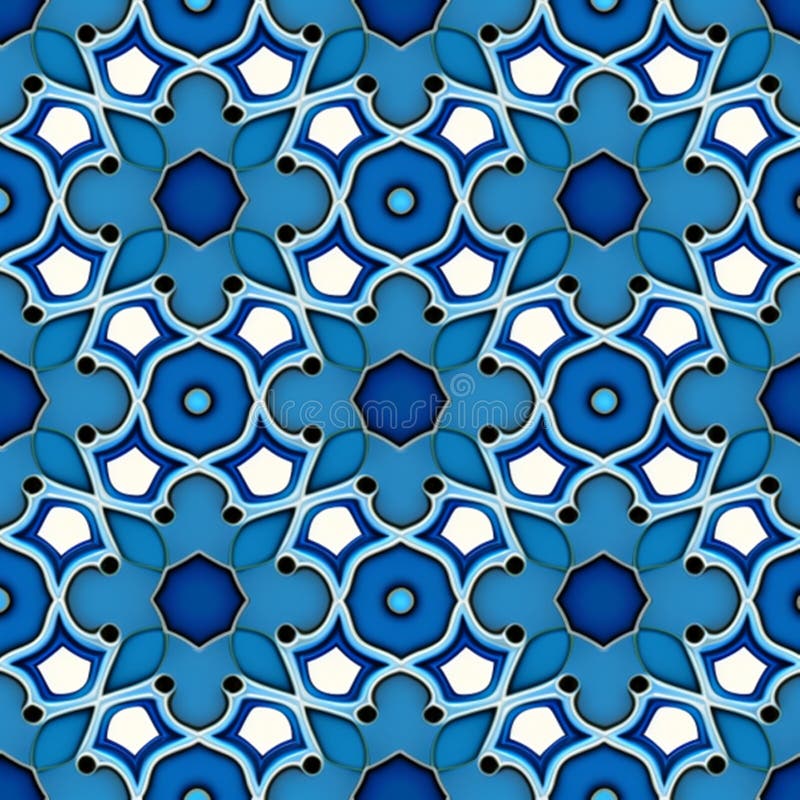 Blue Modern Pattern in Graphic Design Stock Illustration - Illustration ...