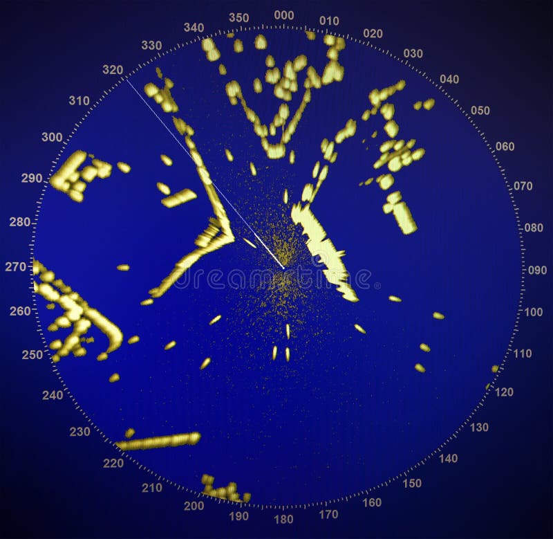 Blue Modern Ship Radar Screen Stock Photo - Image of modern, scale ...