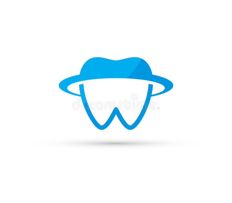 Blue Modern Tooth Dental Office Icon Stock Vector - Illustration of ...