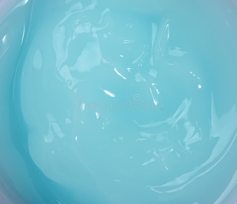Blue Moisturizing Translucent Cream in a Plastic Jar Stock Image ...