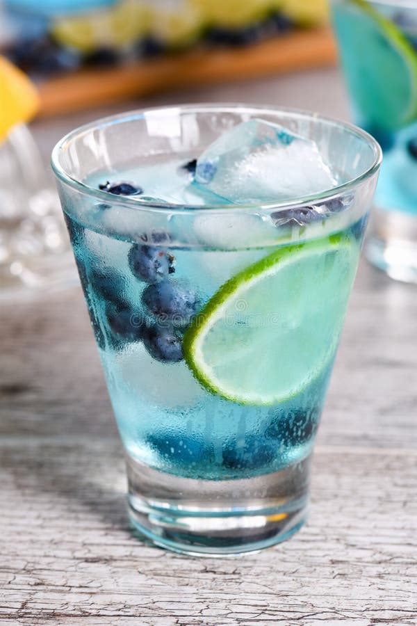 Blue Mojito Blue Curacao stock photo. Image of aperitif - 282664948