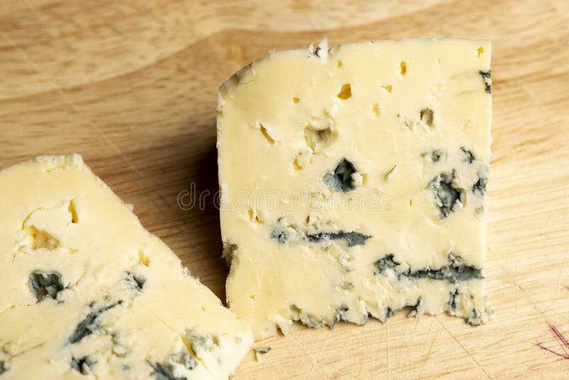 Blue Mold Cheese Cut into Pieces Stock Image - Image of blue, cheese ...