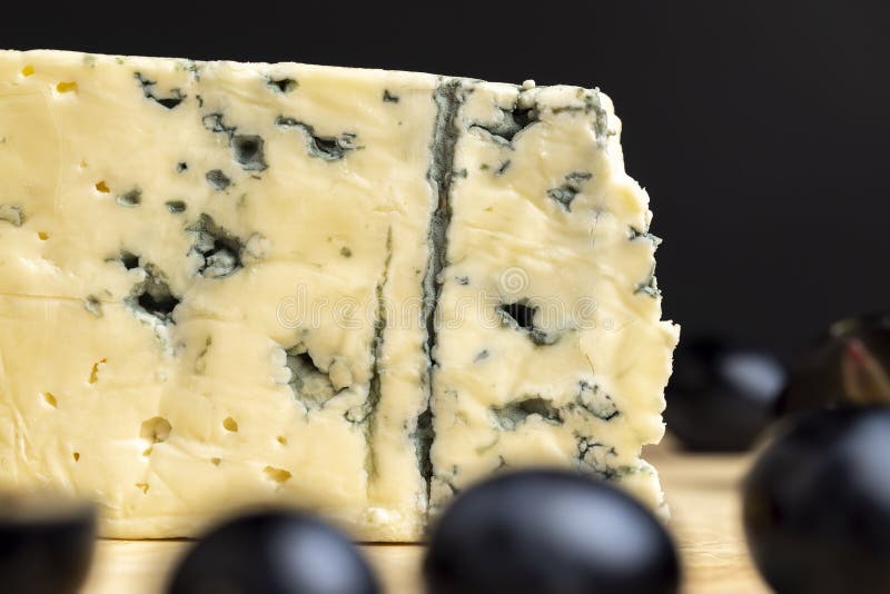 Blue Mold Cheese Cut into Pieces Stock Photo - Image of aging, food ...