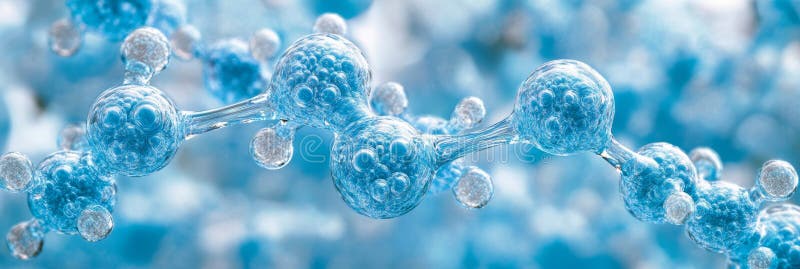 Blue Molecular Structure, Connected Nodes, Vibrant and Saturated Tones ...