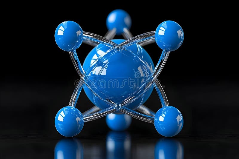 AI-Generated Molecular Model Stock Illustration - Illustration of ...