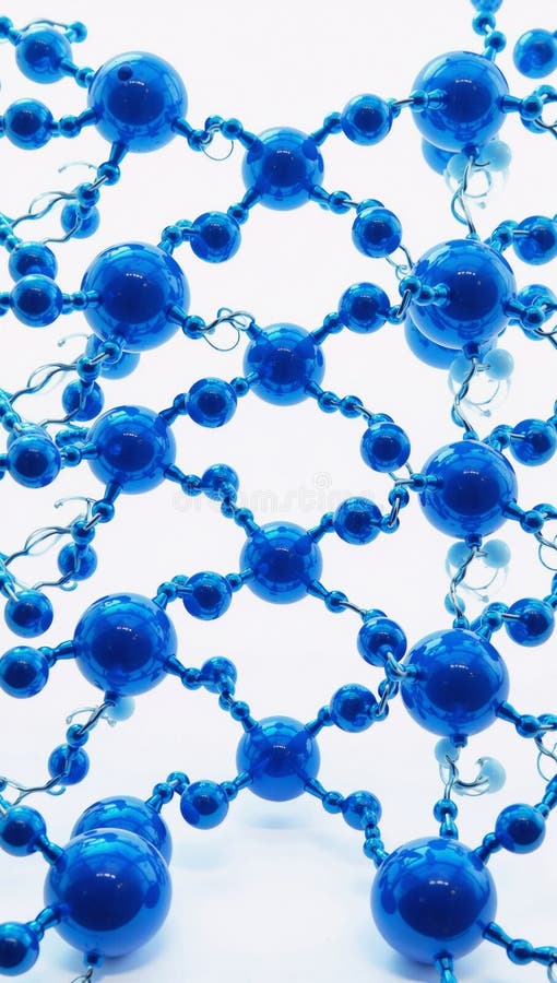 Blue Molecular Structure Visualized in 3D As Cellular Abstraction Stock ...