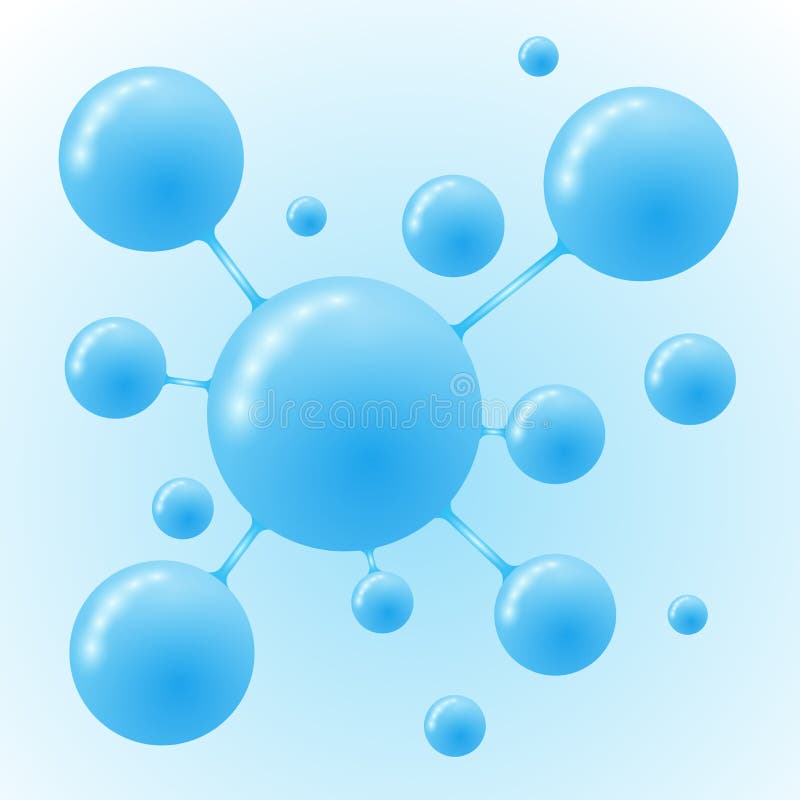 Blue Molecule Icon Vector. Modern Design Template Stock Vector ...