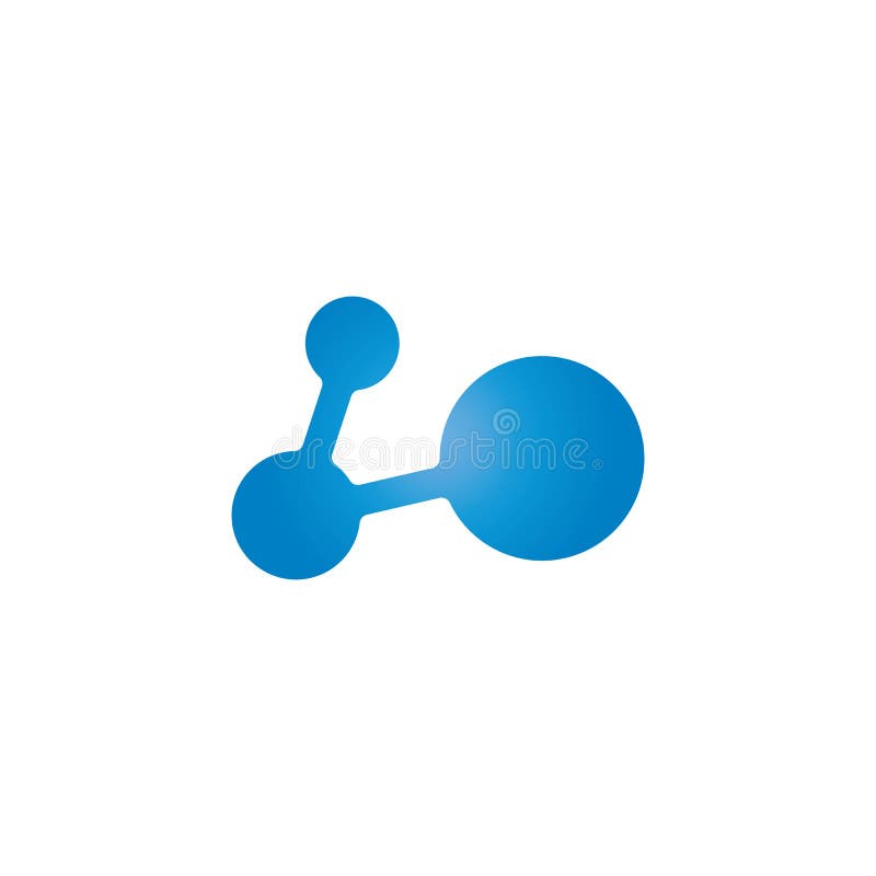 Blue Molecule Logo Vector Icon Illustration Stock Vector - Illustration ...