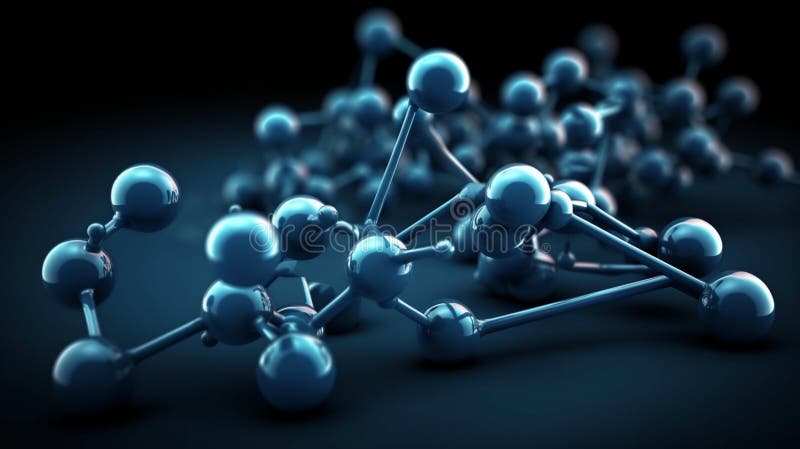 Molecule Atom Model Abstract Structure Science and Medical Concept ...