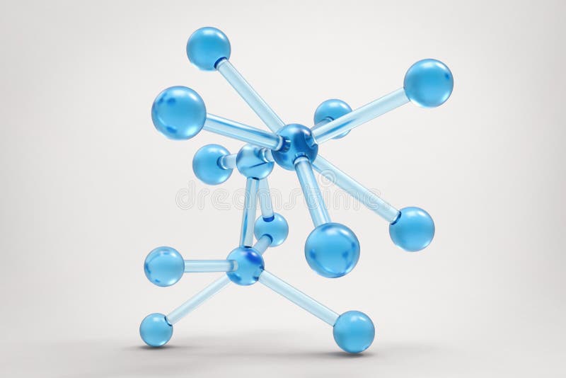 Blue molecule structure stock illustration. Illustration of circular ...