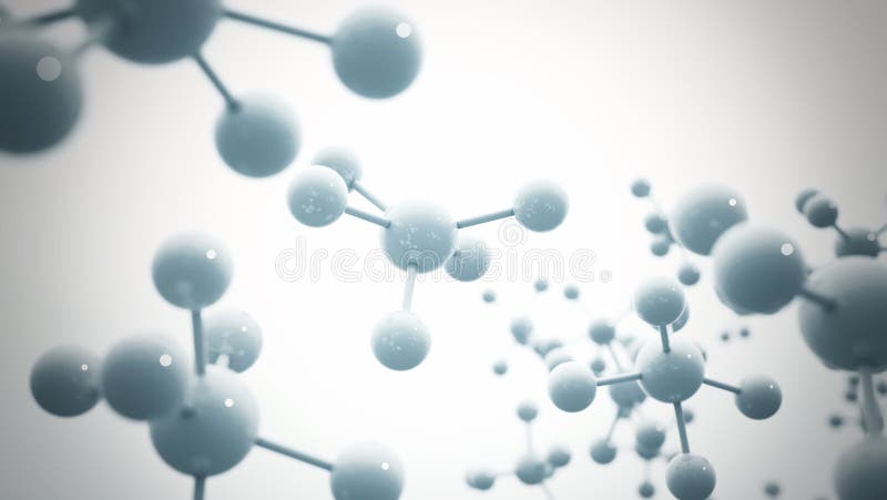 Abstract Molecules in Space Stock Illustration - Illustration of ...