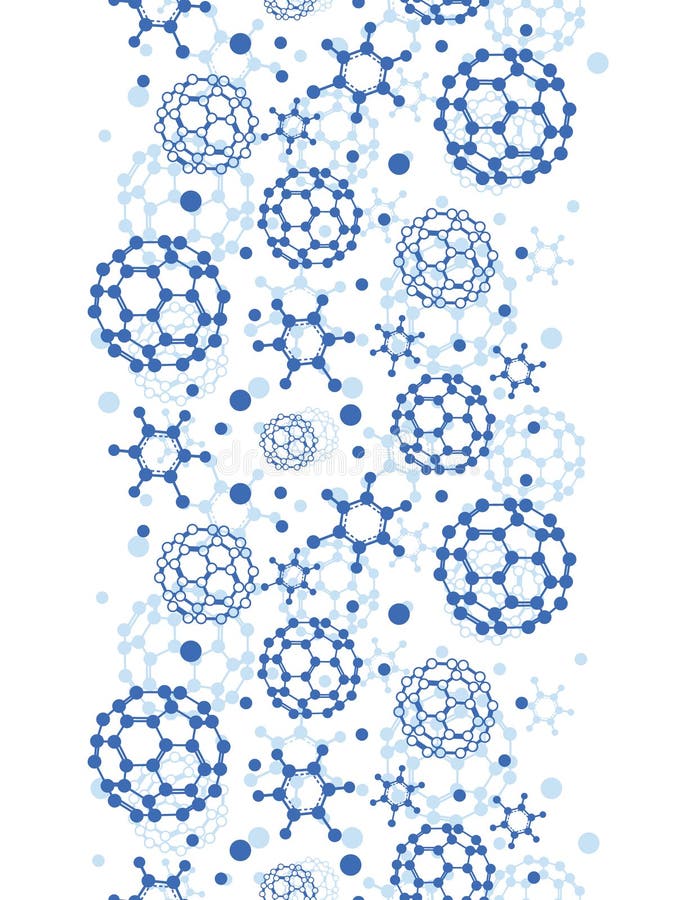 Blue Molecules Texture Vertical Seamless Pattern Stock Vector ...