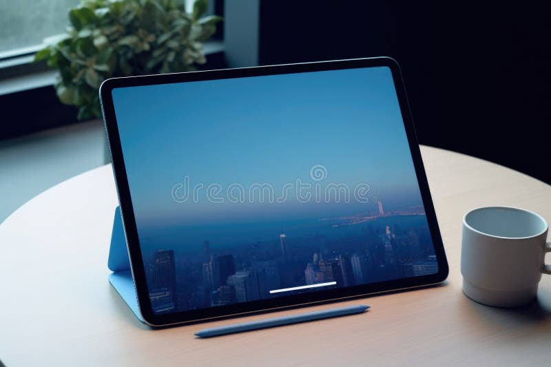 Blue Monday Concept with Tablet on Desktop, AI Generated Stock ...