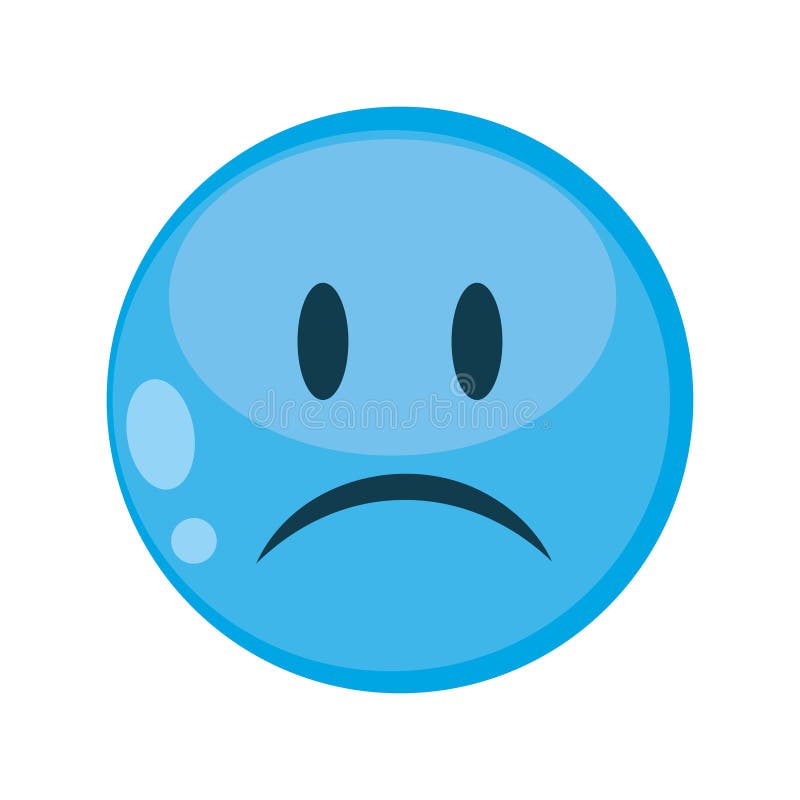 Blue monday emoji stock vector. Illustration of gloomy - 300194838