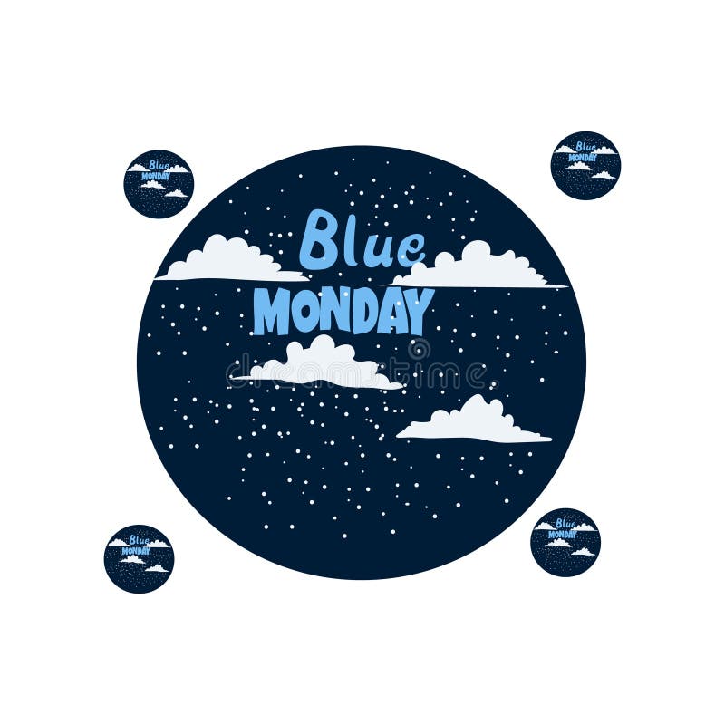 Blue Monday Free Vector Illustration Stock Vector - Illustration of ...
